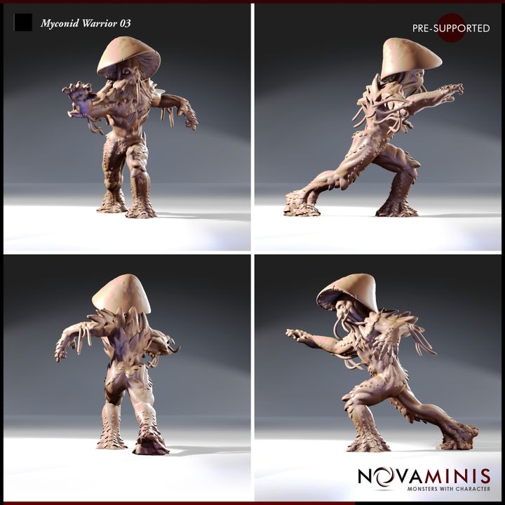 3D Printable Myconid Warrior 03 by NOVAMINIS
