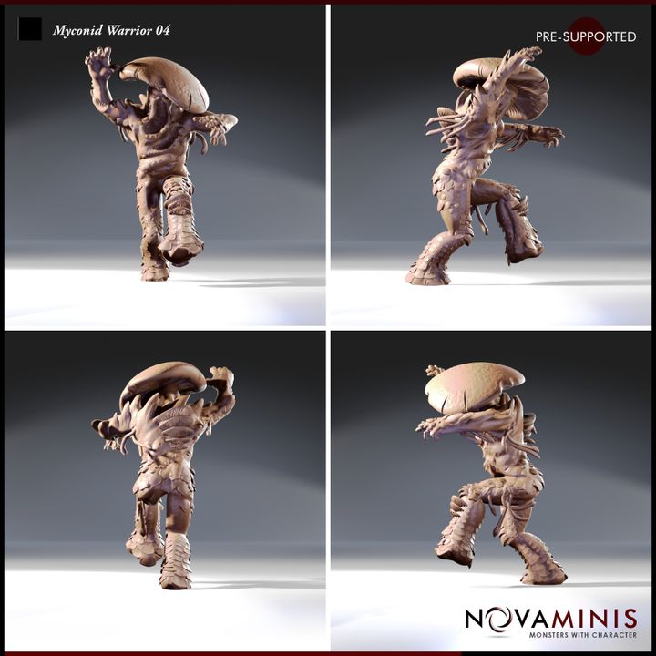 3D Printable Myconid Warrior 04 by NovaMinis