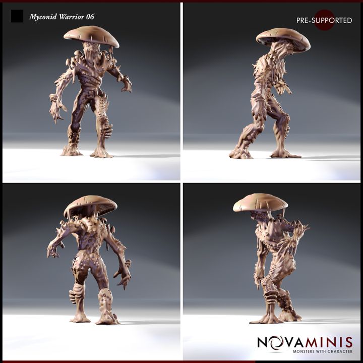 3D Printable Myconid Warrior 06 by NOVAMINIS