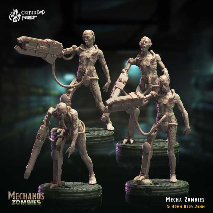 3D Printable Mechanus Zombies ~ August '24 Sci-Fi Bundle by Crippled ...