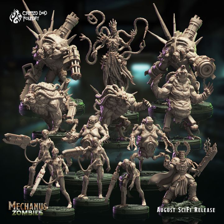 3D Printable Mechanus Zombies ~ August '24 Sci-Fi Bundle by Crippled ...
