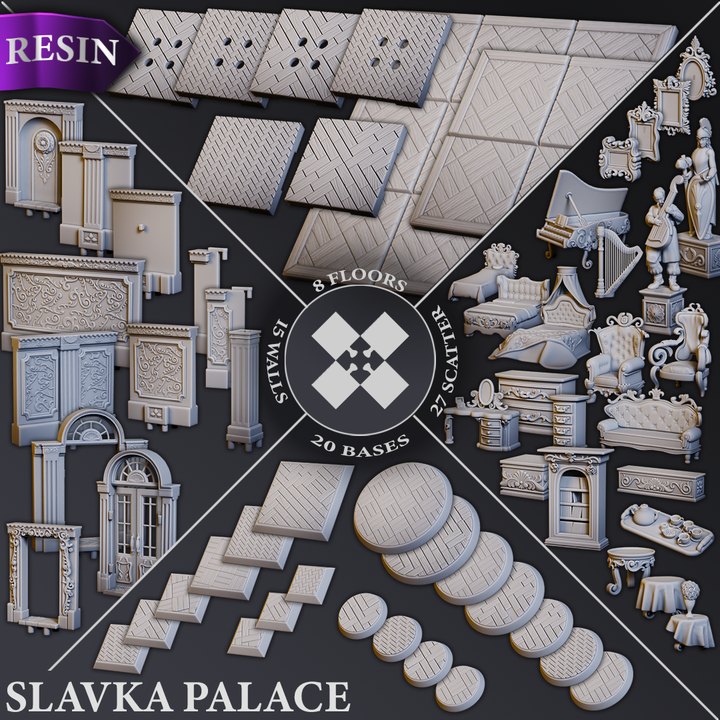 3D Printable Slavka Palace by Tilesmith