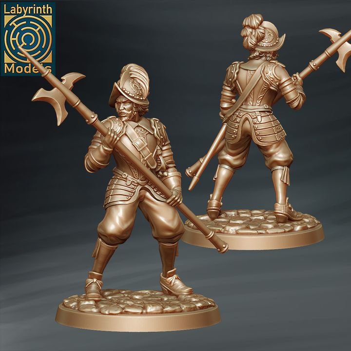 3D Printable Palace Guards - 32mm scale by Labyrinth Models