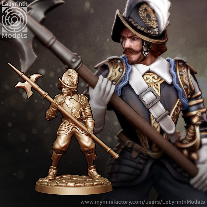 3D Printable Palace Guards - 32mm scale by Labyrinth Models