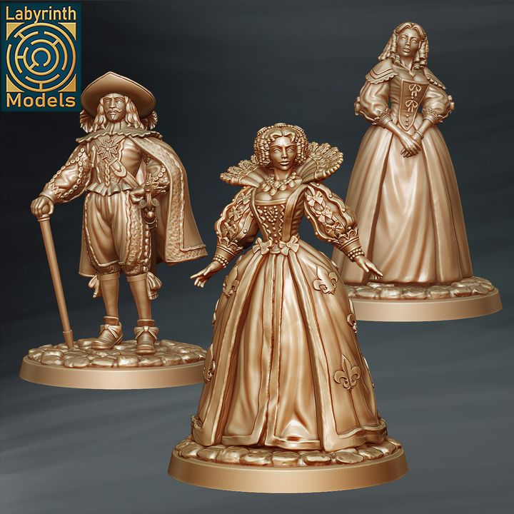 3D Printable The Three Musketeers Collection - 32mm scale by Labyrinth ...
