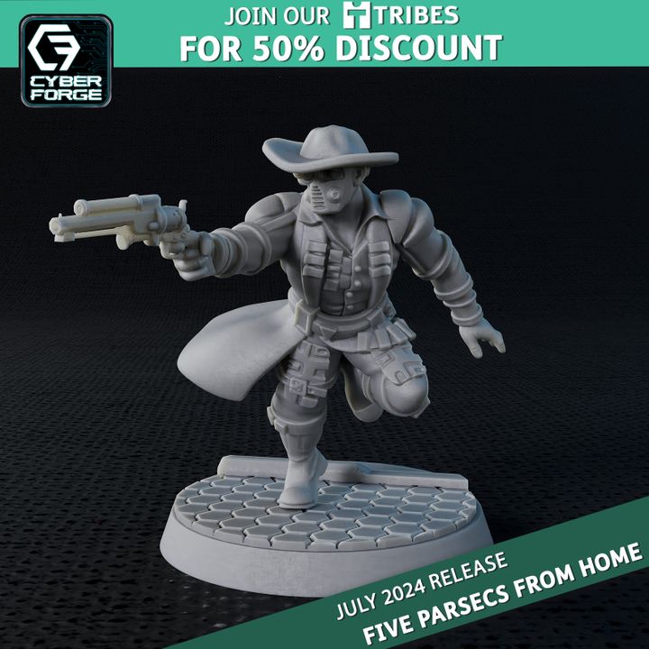 3D Printable Five Parsecs From Home Hakshan Explorer Hero by Titan ...