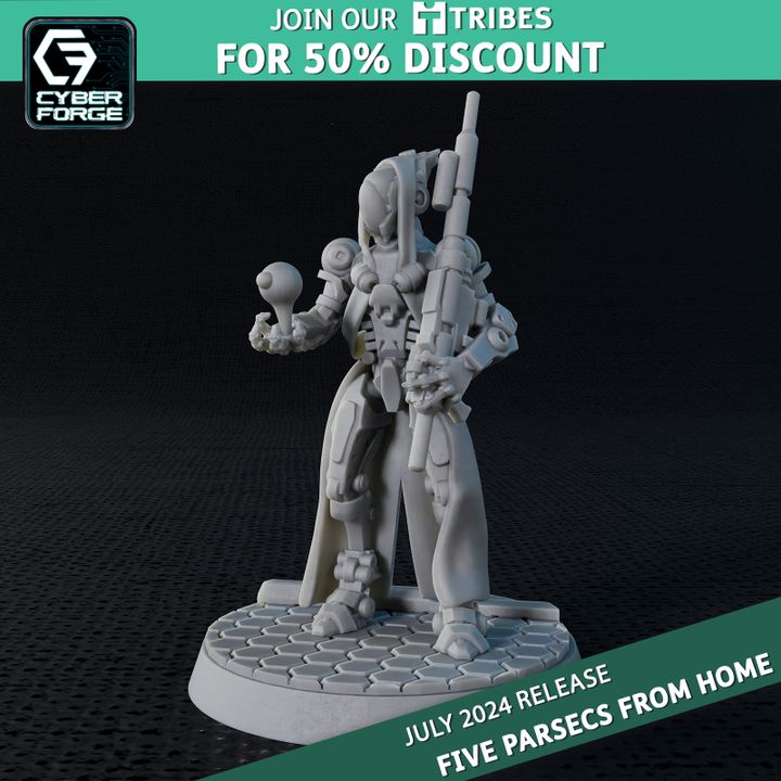 3D Printable Five Parsecs From Home Standard Infantry Bot Hero by Titan ...