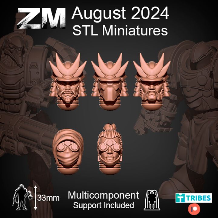 3D Printable Space Samurai Snipers by Zierzo Miniaturas