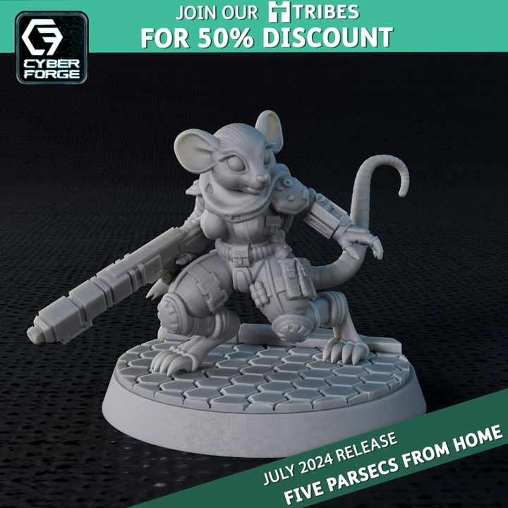 3D Printable Five Parsecs From Home Female Skulker Adventurer Hero by ...