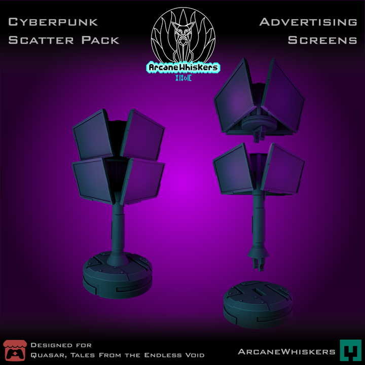 3D Printable Advertising Screens by Arcane Whiskers