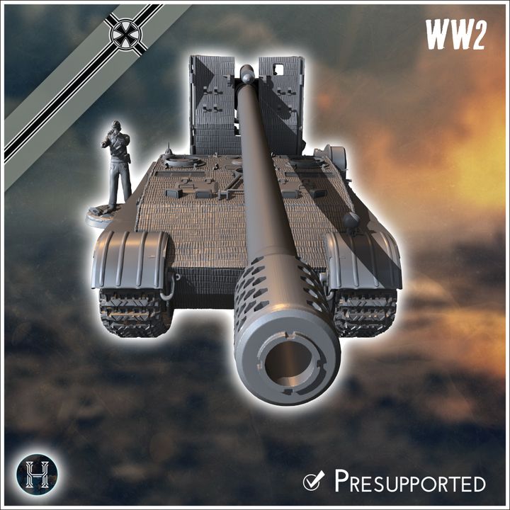 3D Printable Panzer V Panther 150 mm sFH 43 Grille 15 - Germany Eastern ...