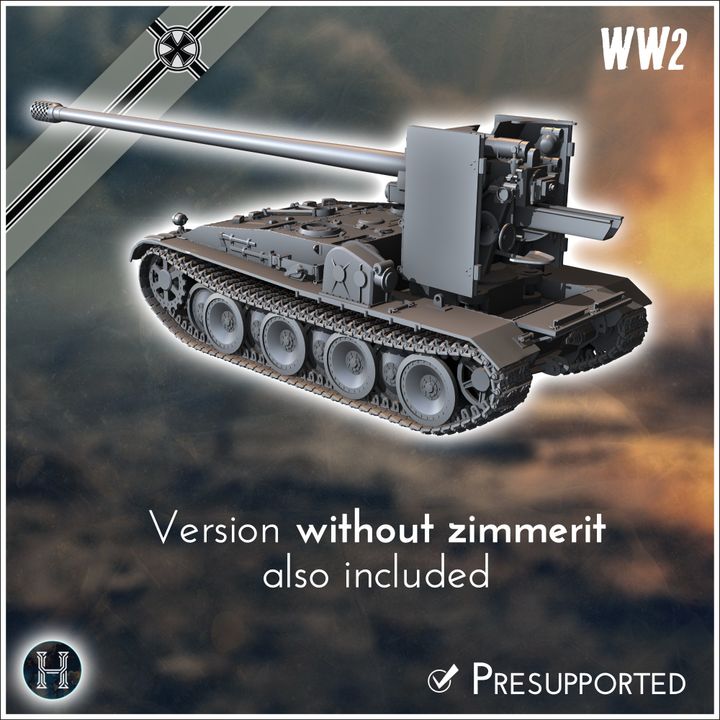 3D Printable Panzer V Panther 150 mm sFH 43 Grille 15 - Germany Eastern ...