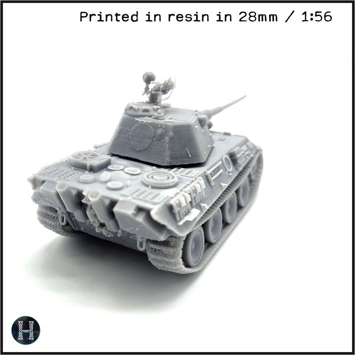 3D Printable Panzer V Panther II Ausf. M with UHU night vision ...
