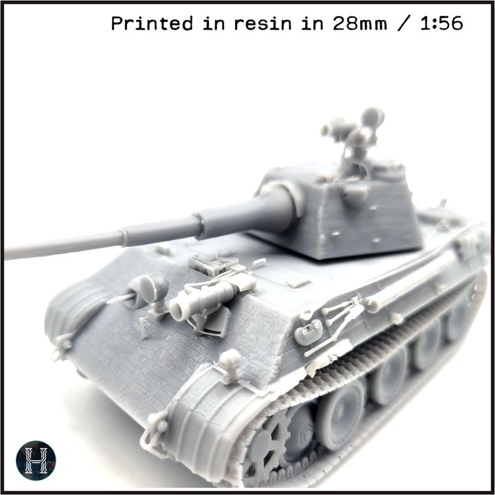 3D Printable Panzer V Panther II Ausf. M with UHU night vision ...