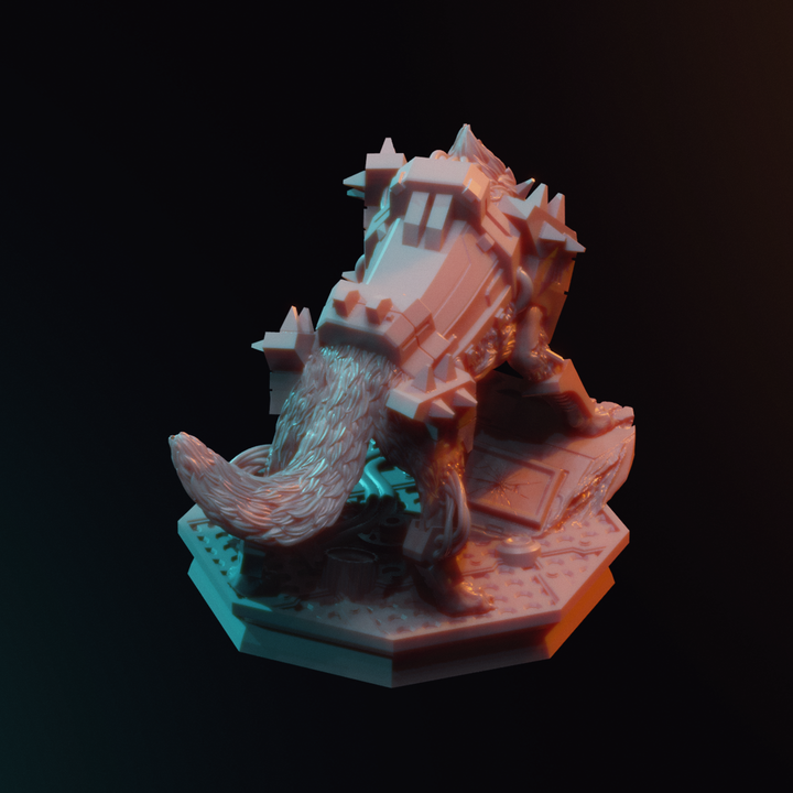 3D Printable Crimson Mutant Wolf - S01E03 - 32mm by Metal Quest