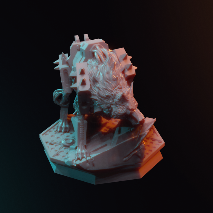 3D Printable Crimson Mutant Wolf - S01E03 - 32mm by Metal Quest