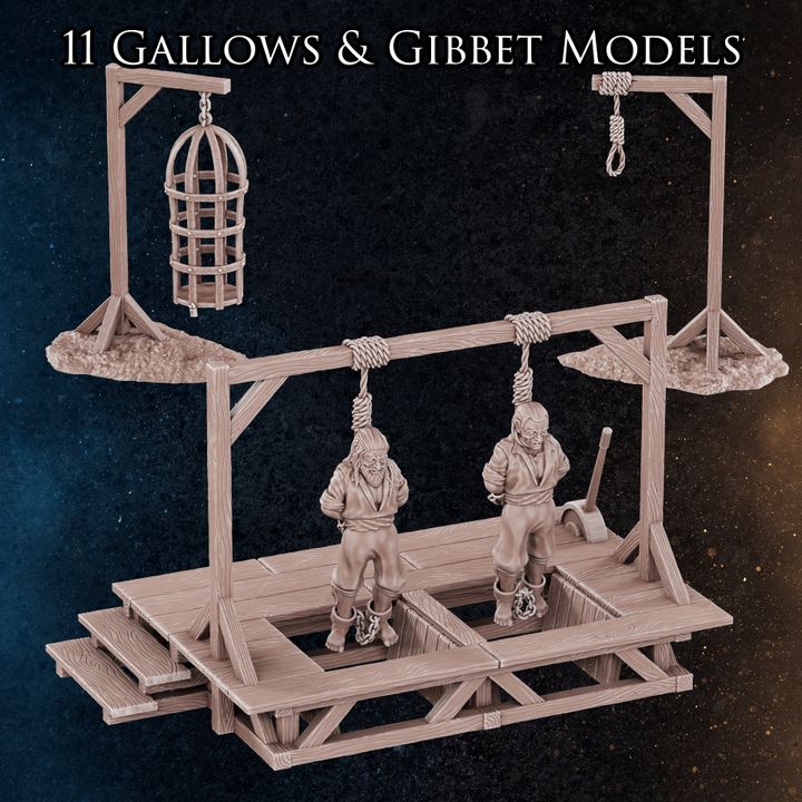 3D Printable Gallows and Gibbet by Productions Diratia