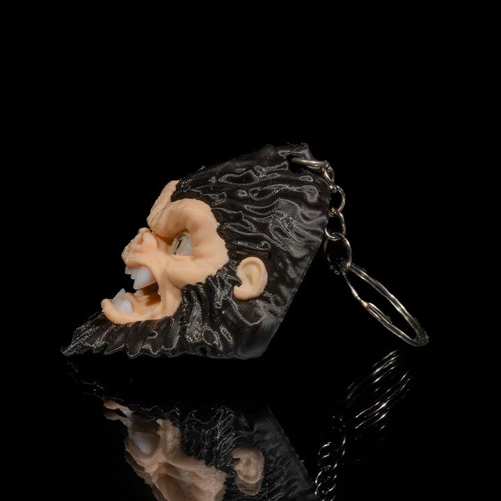 3D Printable Ape King Keychain by Stlflix