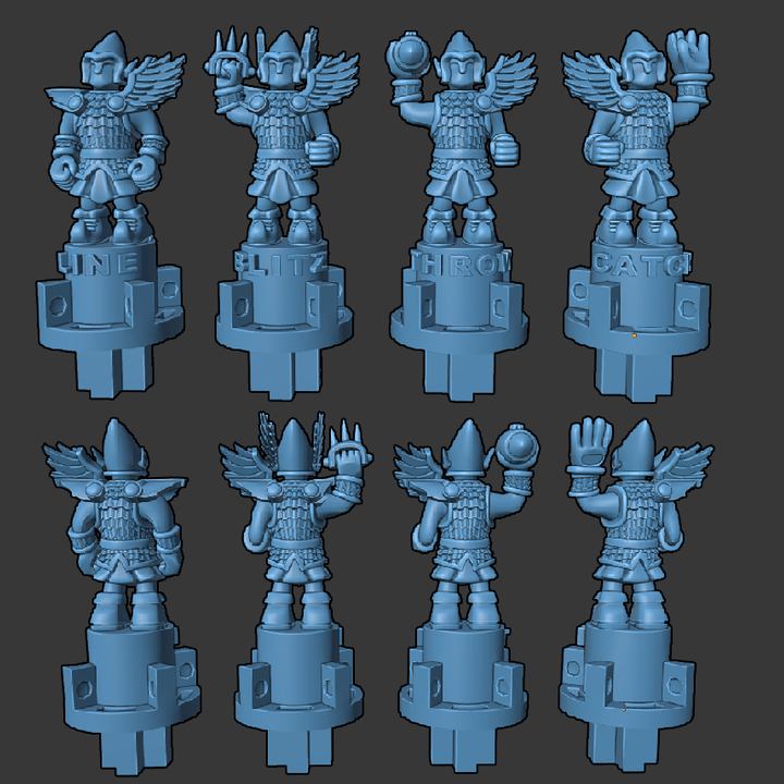 3D Printable Port-O-Bowl: Travel-sized Fantasy Football High Elves Team ...