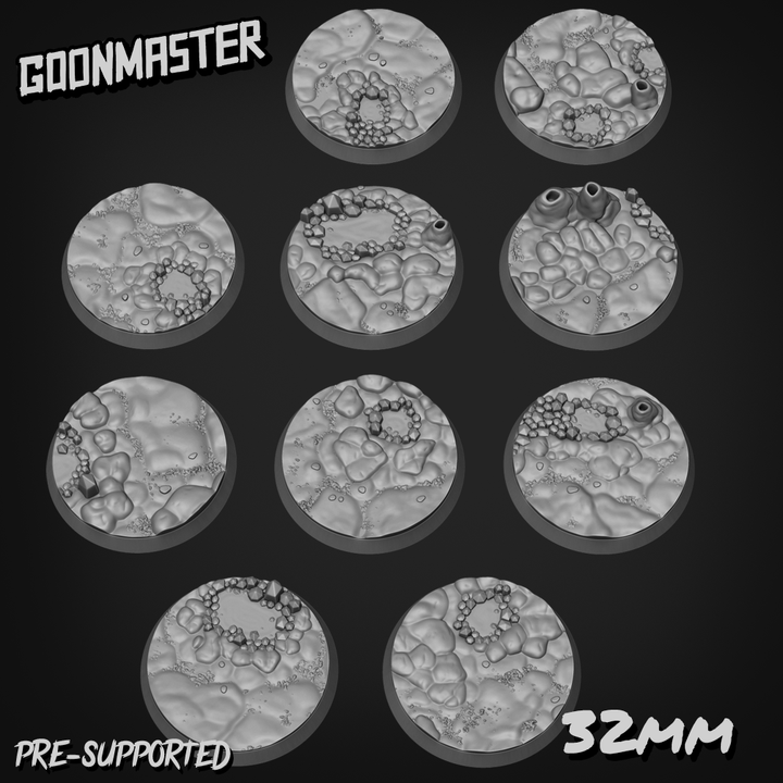 3D Printable Crystal Cave Base Set by Goon Master