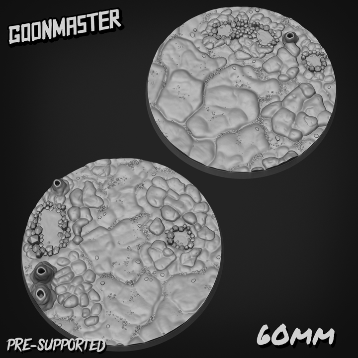 3D Printable Crystal Cave Base Set by Goon Master