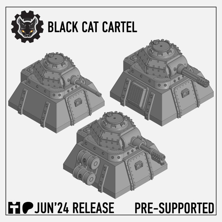 3D Printable Turret Emplacement Bunker Mk-1 by Black Cat Cartel