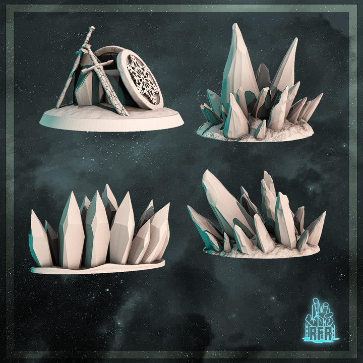 3D Printable Ice scatter terrain - Tabletop miniature (Pre-Supported ...