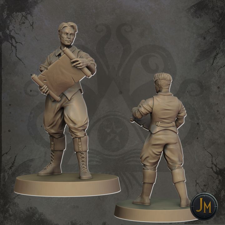 3D Printable Male Cthulhu Investigator 02 by Jandro Marquez