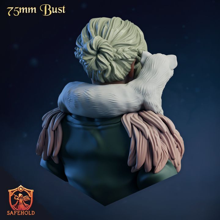 3D Printable The Ermine Girl - Bust by Safehold