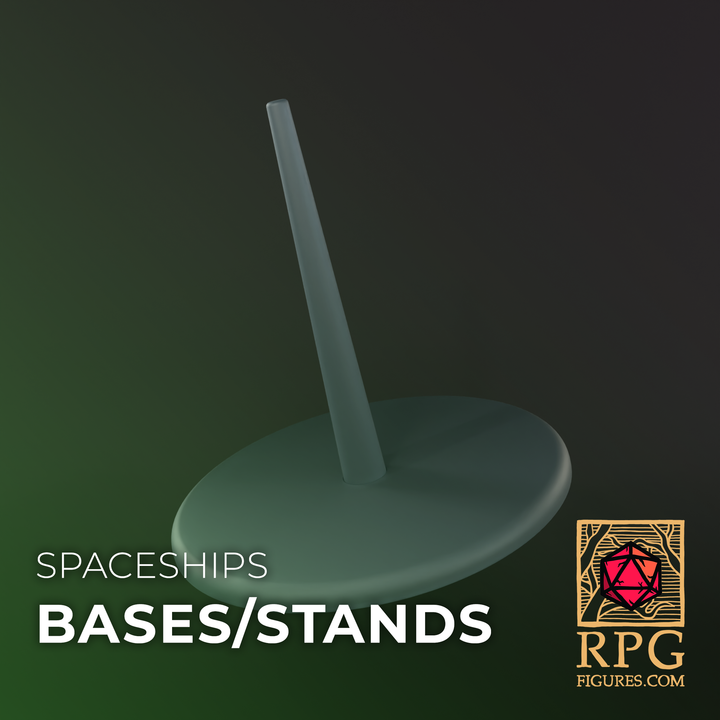 3D Printable Galactic Wars | Round Bases/Stands by RPG Figures