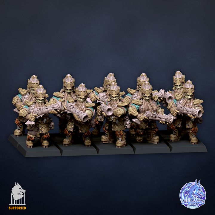 3D Printable Infernal Gunners by Dragon's Lake Miniaturas