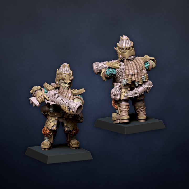 3D Printable Infernal Gunners by Dragon's Lake Miniaturas