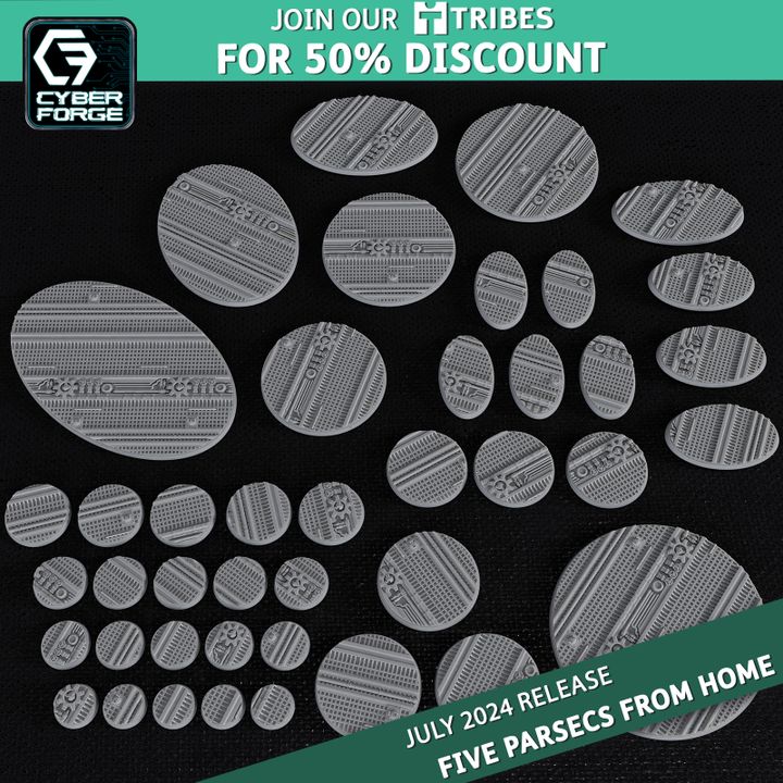 3D Printable Sandforged Order Base Set by Titan Forge Miniatures