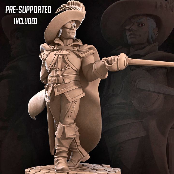 3D Printable Drow Mercenary by Bite the Bullet