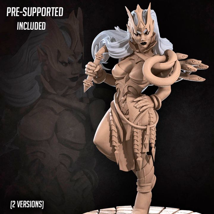 3D Printable Kendall, Drow Mistress (2 Versions) by Bite the Bullet