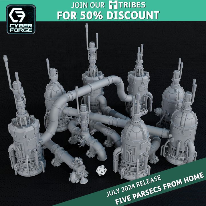 3D Printable Sandforged Order Terrain Set by Titan Forge Miniatures