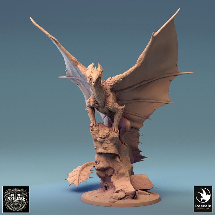 3D Printable Pack Brass Dragon by Rescale Miniatures