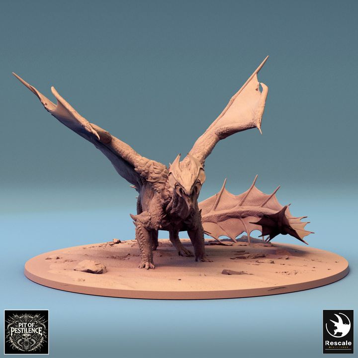 3D Printable Pack Brass Dragon by Rescale Miniatures