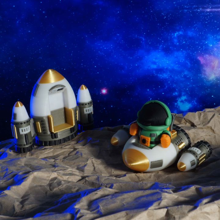 3D Printable Tiny Rocketman by McGybeer