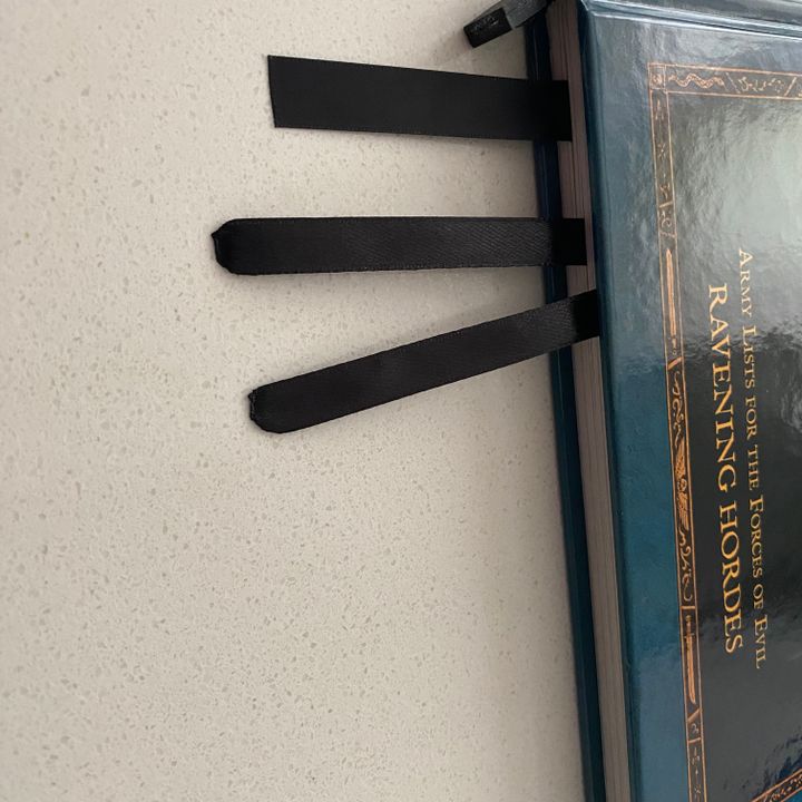 3D Printable Ribbon Bookmark Clip attachment by Andrew Lee