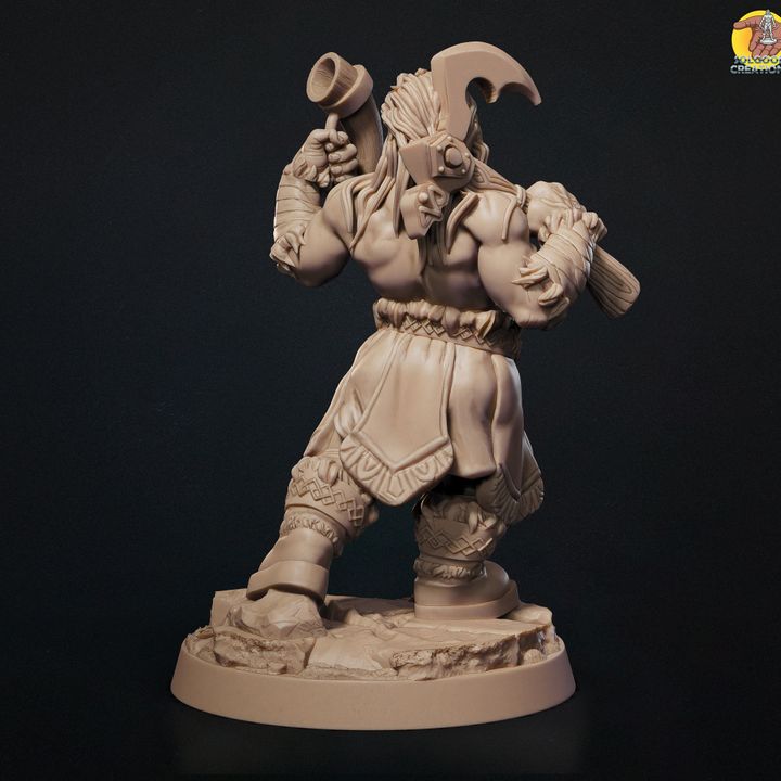 3D Printable Scarskin Dwarf, Dag the Drinker, Male Dwarf Fighter-25mm ...