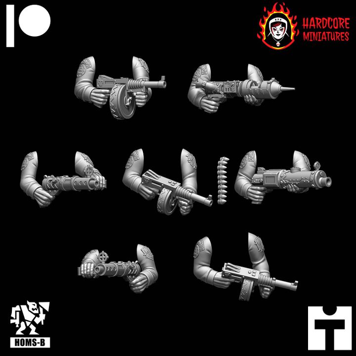 3D Printable Space Orcs Kommandoz by Hardcore Miniatures