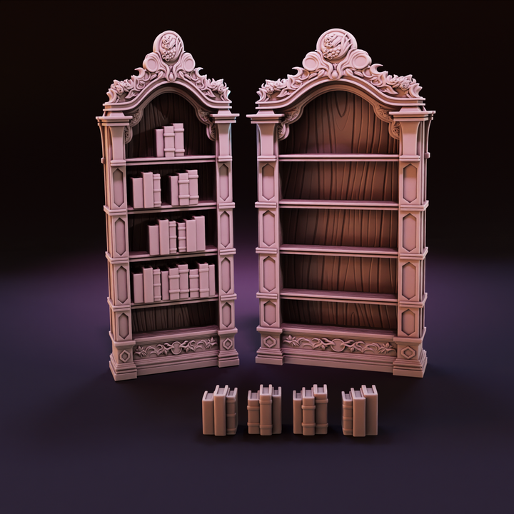 3D Printable Bookshelf by The Forge of Many Things