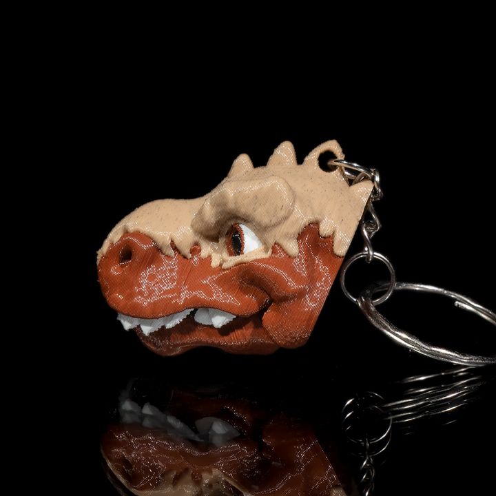 3D Printable Articulated T-Rex Keychain by Stlflix
