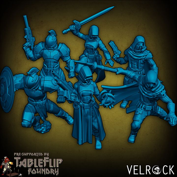 3D Printable Destiny Guardians (PRESUPPORTED) by Velrock Art Miniatures