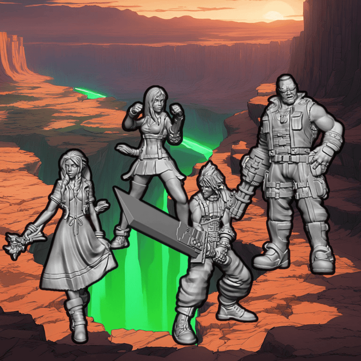 3D Printable Landslide Freedom Fighters Wave 1 - 40mm scale JRPG ...