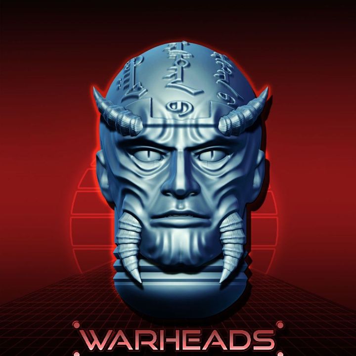 3D Printable Heralds of Hell Heads (12 heads) by Orfey