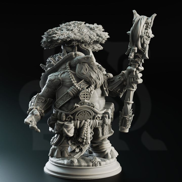 3D Printable Tortle Wiseman Wizard - Elki the Wanderer by DM Stash
