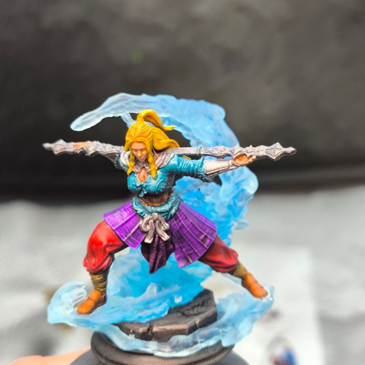 3D Print of Water Genasi Elements Monk - Kitarlia by Ascanius