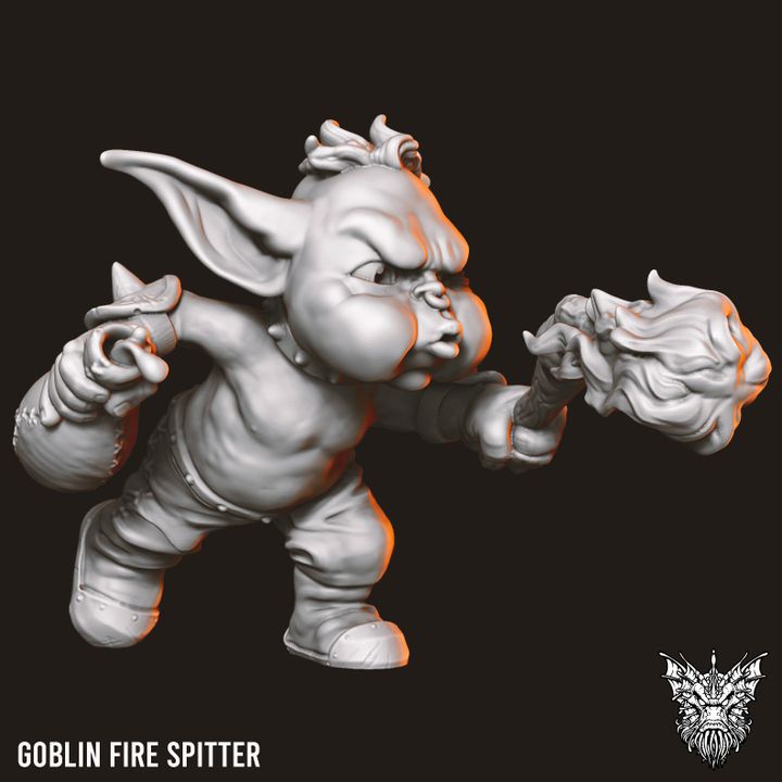3D Printable Goblin Fire Spitter - Mini Statue by Maelstrom Makers